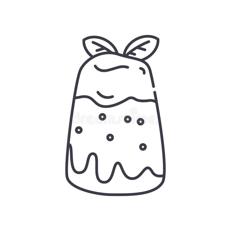 Puding Icon, Linear Isolated Illustration, Thin Line Vector, Web Design ...