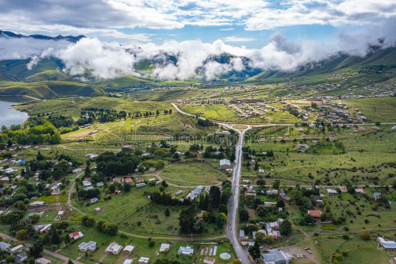 Pueblo Del Mollar Illuminated by the Sun between the Clouds Stock Photo ...