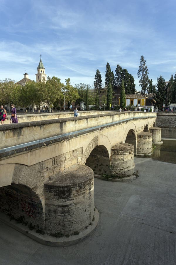 Puente Romano the Roman Bridge of Granada Editorial Stock Photo - Image ...