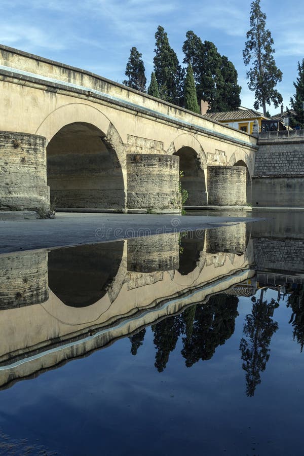 Puente Romano the Roman Bridge of Granada Stock Image - Image of autumn ...