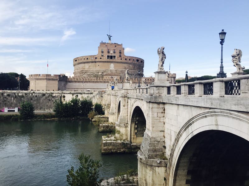 Puente San Angelo stock photo. Image of roma, puente - 155676472