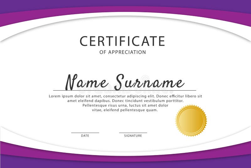 Editable Certificate Purple Stock Illustrations – 234 Editable ...