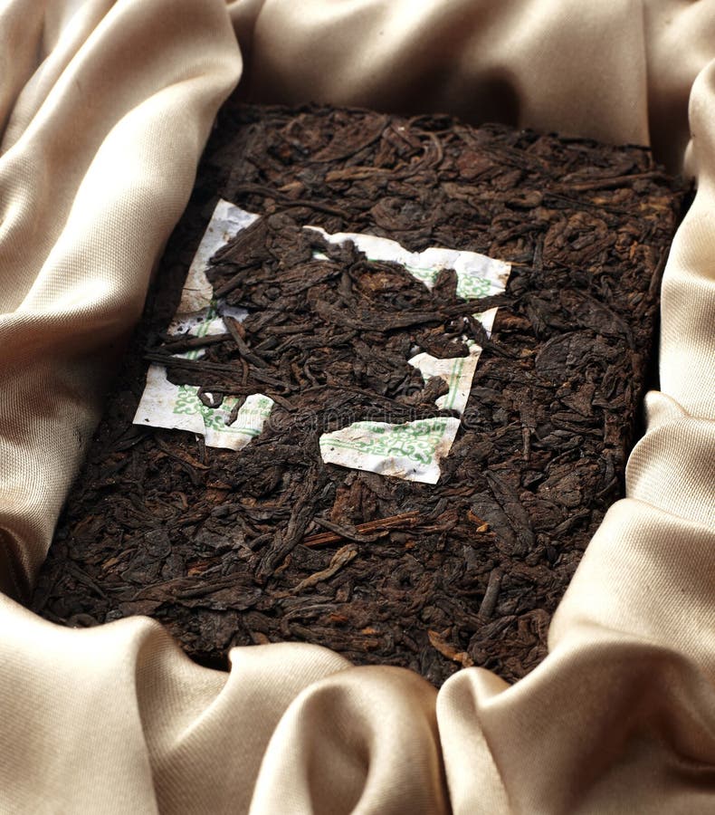 Puer tea Brick stock image. Image of chinese, brown, dark - 28677549