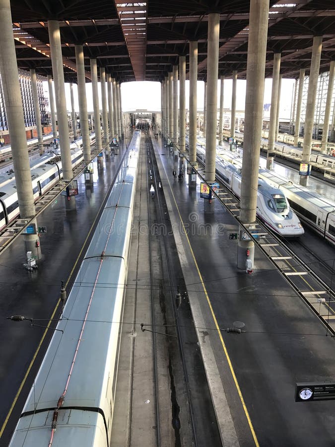 Puerta De Atocha Railway Station, Madrid, Spain. Editorial Photo ...
