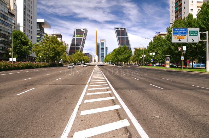 Puerta De Europa in Madrid, Spain. Editorial Image - Image of gate ...