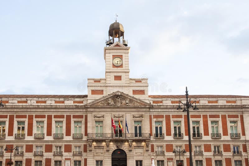Puerta Del Sol Square, Madrid, Spain Stock Photo - Image of monument ...