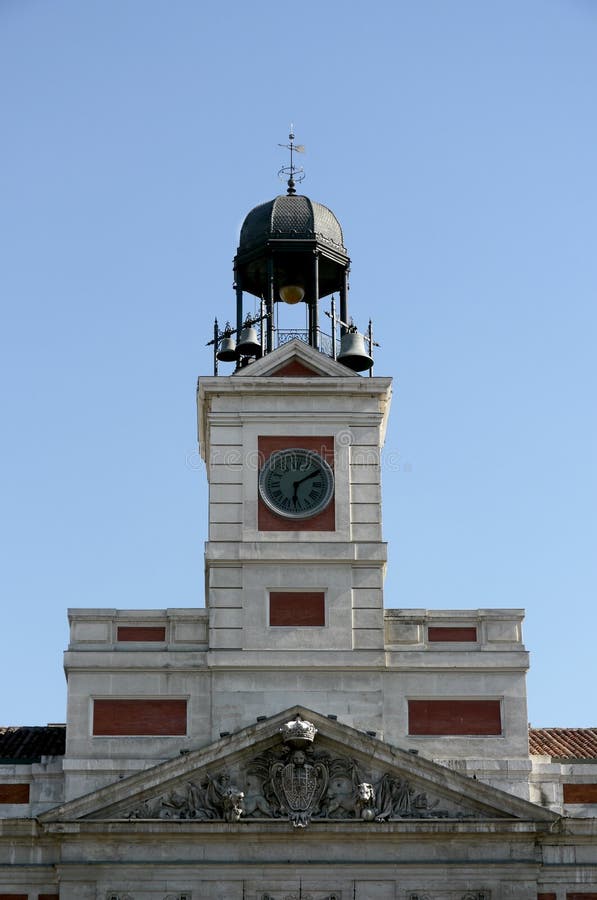 Puerta Del Sol Watch, Madrid Stock Image - Image of cosmopolitan ...