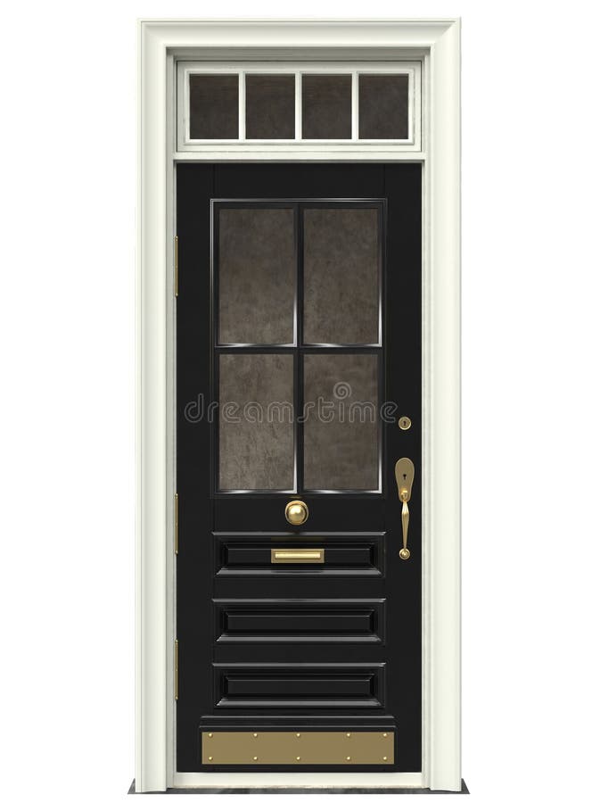 Puertas Clásicas De Entrada Para La Casa Stock De Ilustración