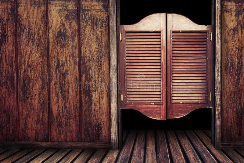 Puertas De Madera Del Salón Del Viejo Vintage Foto De Archivo Imagen