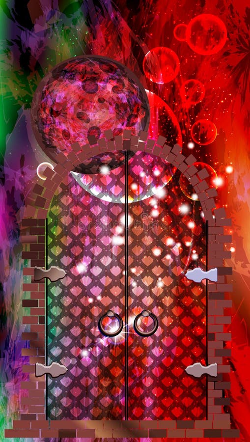 Puertas Del Espacio Una Galaxia, Un Telane Y Stock de ilustración ...