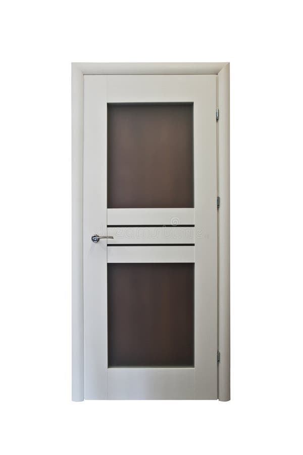 Puertas Interiores De Madera Aisladas En El Fondo Blanco Imagen De