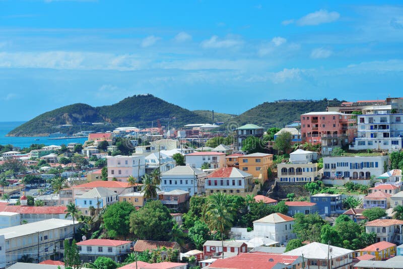 Puerto del St Thomas imagen de archivo. Imagen de ciudad - 63842643