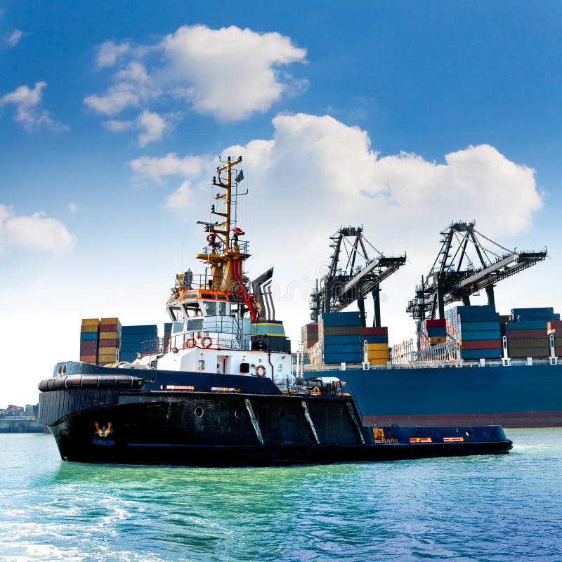 Puerto Marítimo Del Cargo. Grúas Del Cargo Del Mar. Imagen de archivo - Imagen de diesel ...