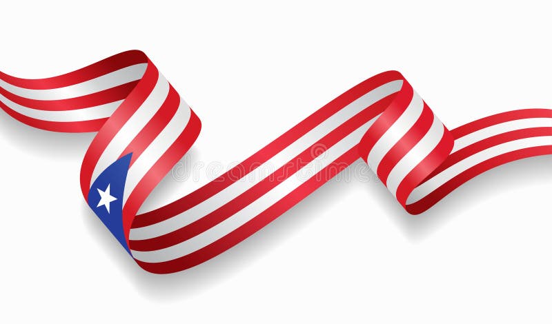 Puerto Rican Flag Wavy Abstract Background. Vector Illustration. Stock ...