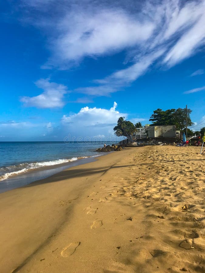 Puerto Rico Beach in June of 2021 Stock Photo - Image of palm, horizon ...