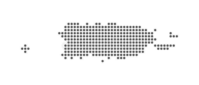 Puerto Rico - Dotted Map. Map Formed by Dots Stock Illustration ...