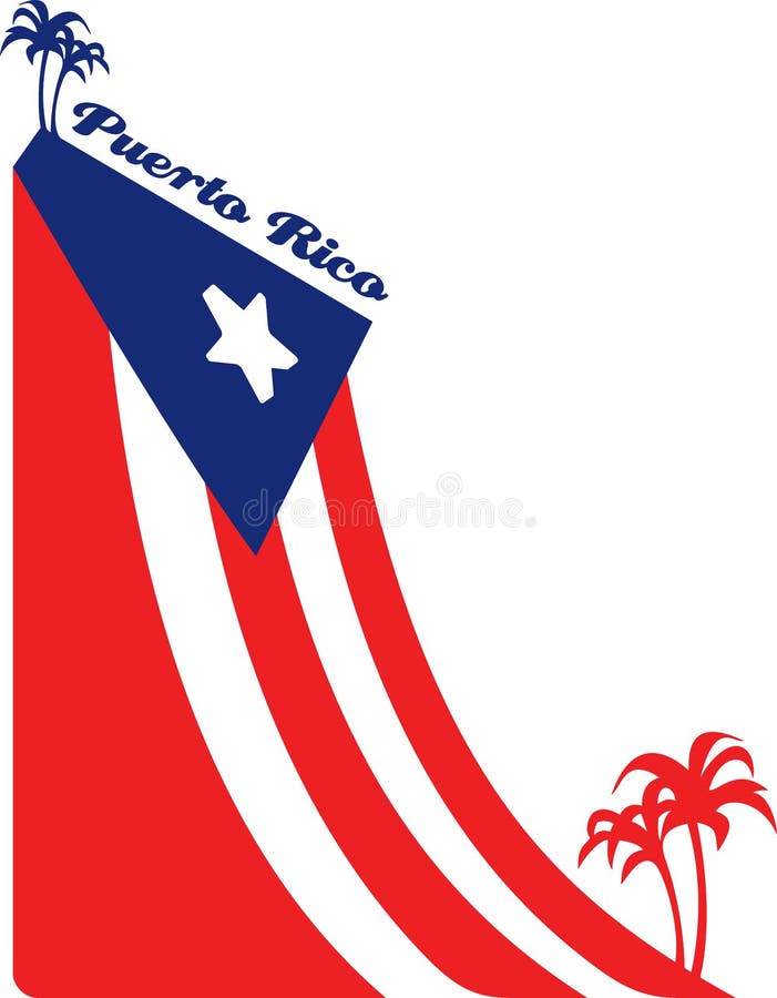Puerto Rico flag stock illustration. Illustration of waves - 7530139