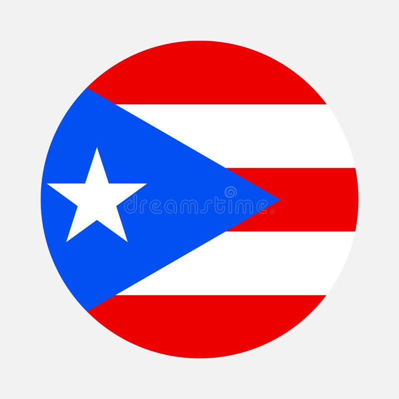 Puerto Rico flag circle stock vector. Illustration of nation - 130772107