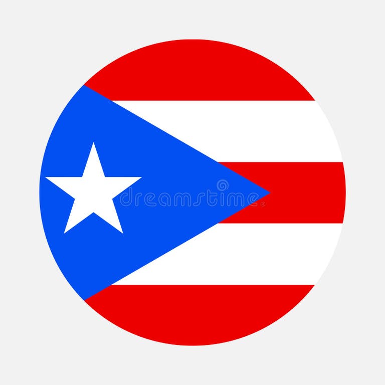 Puerto Rico Flag Circle Stock Illustrations – 258 Puerto Rico Flag ...