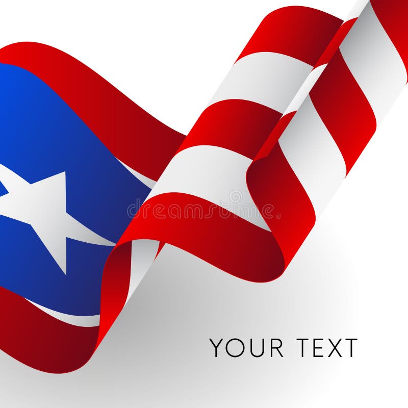 Puerto Rico Flag. Patriotic Design. Vector. Stock Illustration ...