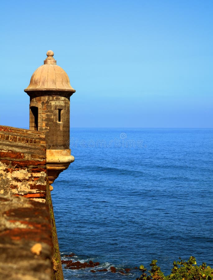 Puerto Rico Fort stock photo. Image of seascape, tower - 25306258