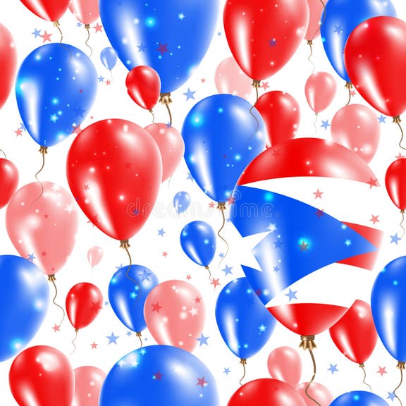 Puerto Rico Independence Day Seamless Pattern Ilustración del Vector ...