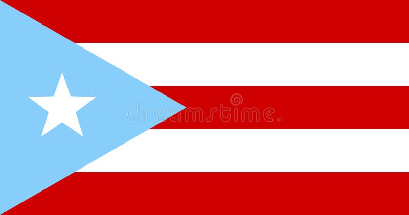 Puerto Rico Light Blue (1895-1952) Flag Vector Illustration Premium Quality Stock Vector ...