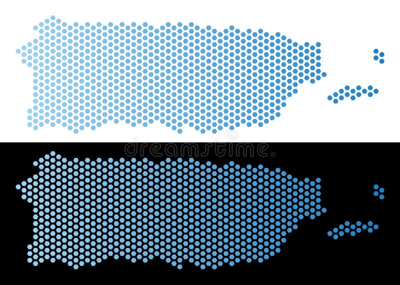 Puerto Rico Map Collage De Cuadrados Ilustración del Vector ...