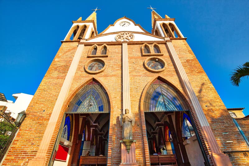 Puerto Vallarta City Churches Stock Photo - Image of guadalupe, faith ...