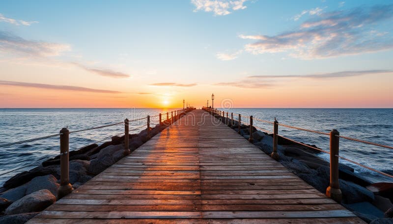 Puesta De Sol Tranquila Sobre La Belleza Natural Del Agua Reflejada Por ... Puesta De Sol Tranquila Sobre La Belleza Natural Del Agua Reflejada Por ...