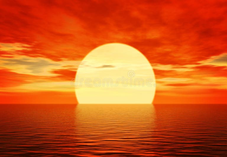 Atardecer stock de ilustración. Ilustración de calma - 15283897