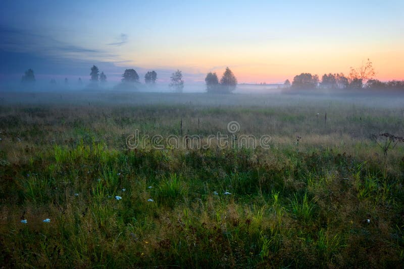 Puesta del sol brumosa foto de archivo. Imagen de nublado - 14436926