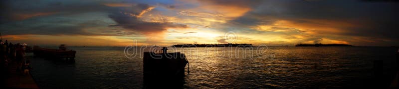 Puesta Del Sol Panorámica En Key West Foto de archivo - Imagen de ...
