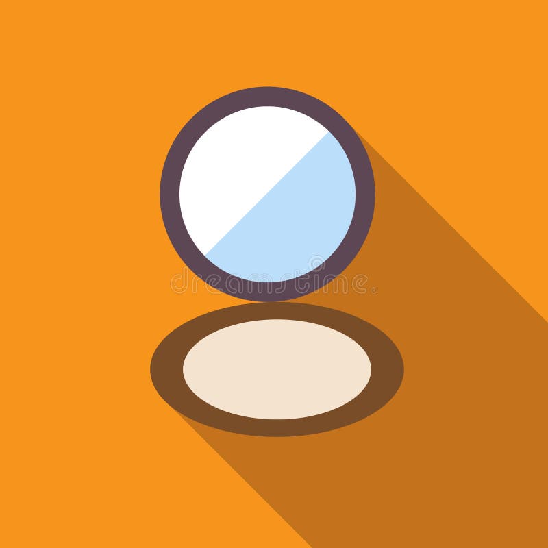 Puff Box Powder Makeup Icon, Flat Style Stock Vector - Illustration of ...