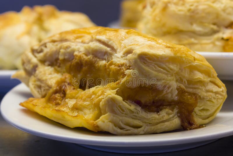 Puff cake on the plate stock photo. Image of toasted - 10935620