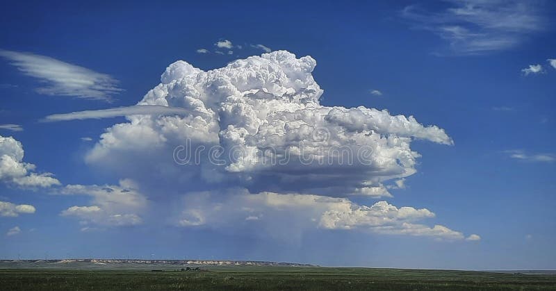 Puff cloud stock image. Image of daytime, coast, field - 233965635