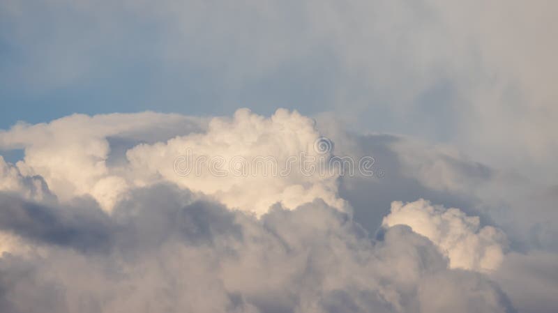 Puff Clouds in the Sky during Sunset. Stock Photo - Image of canadian ...