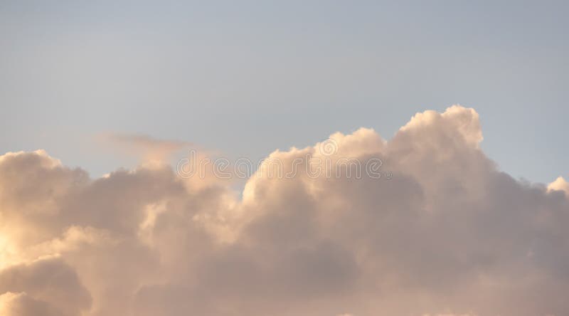 Puff Clouds in the Sky during Sunset. Zoom in. Cloudscape Background ...