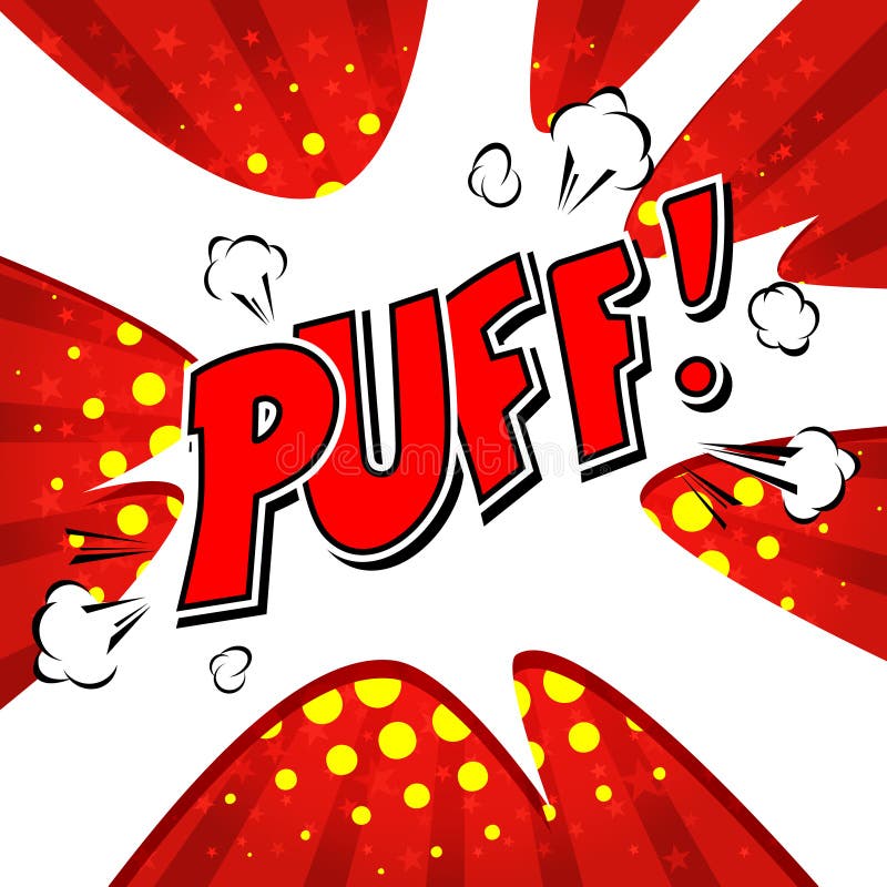 Puff! Comic Speech Bubble, Cartoon Stock Vector - Illustration of ...