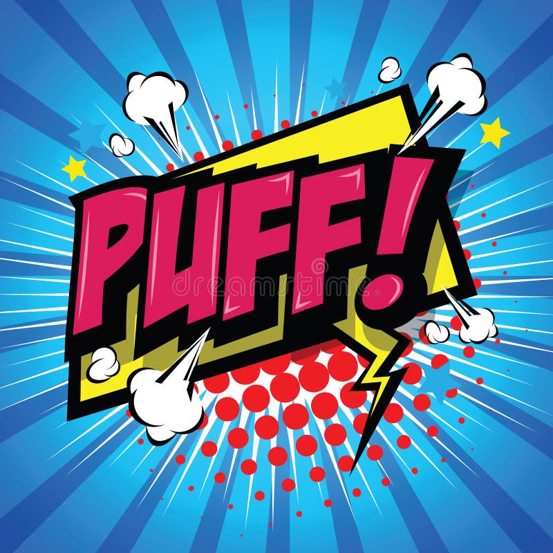 Puff! Comic Speech Bubble, Cartoon Stock Vector - Illustration of ...