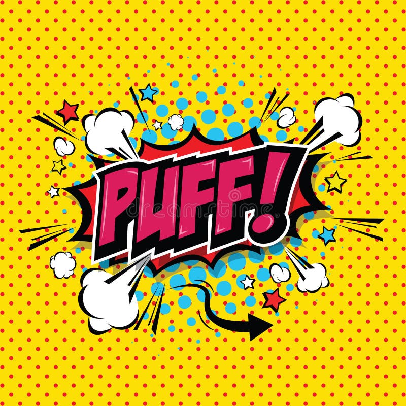 Puff! Comic Speech Bubble, Cartoon Stock Vector - Illustration of ...