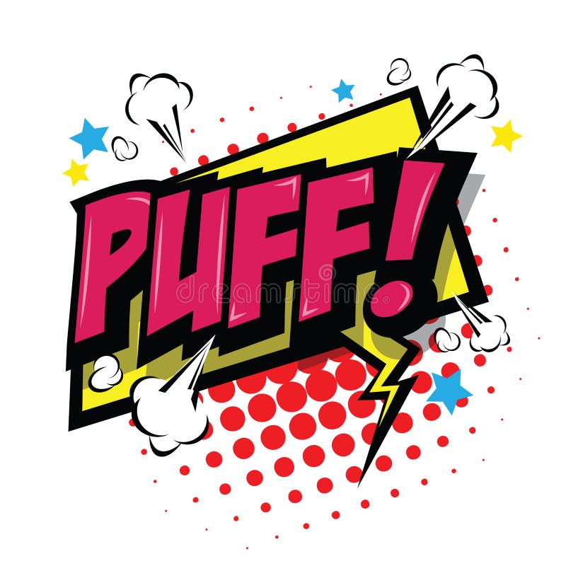 Puff! Comic Speech Bubble, Cartoon Stock Vector - Illustration of ...