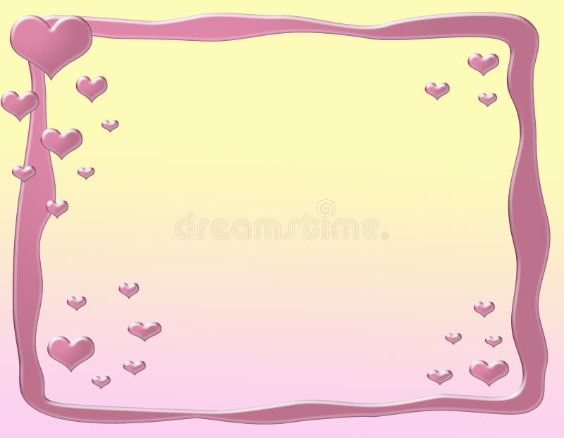 Puff Hearts Frame stock illustration. Illustration of kids - 6163037