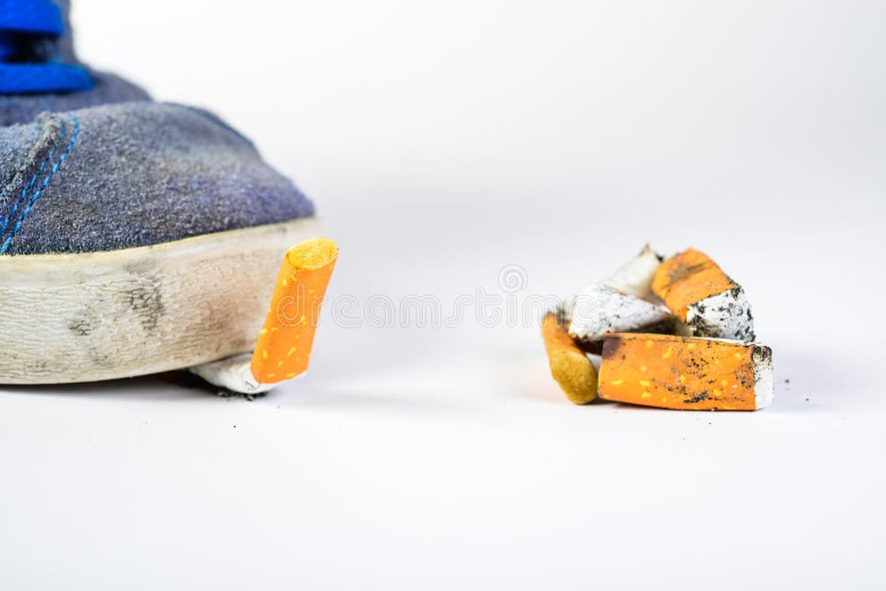 Puff out cigarette stock image. Image of intent, cancer - 209779187