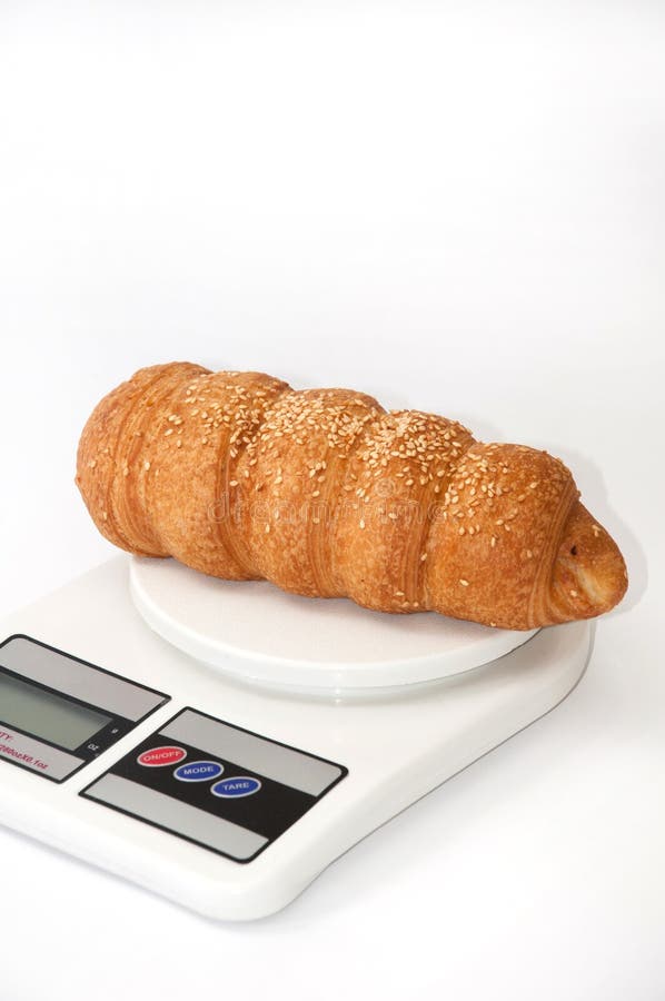 Scale with a Pastry Dieting Theme Stock Photo - Image of floor, sweet ...