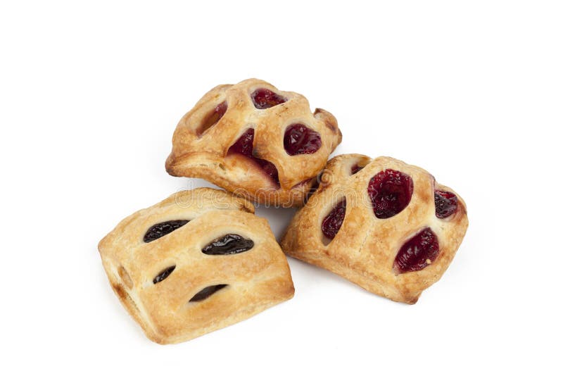 Puff Pastry with Chocolate and Raspberry Stock Photo - Image of crust ...