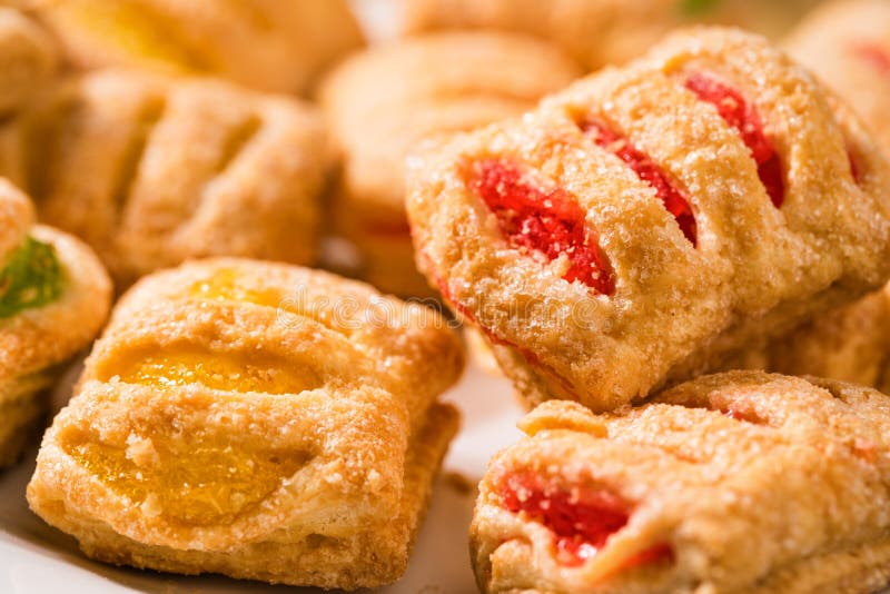 Puff Pastry Cookies with Jam Stock Photo - Image of jelly, fresh: 180648528