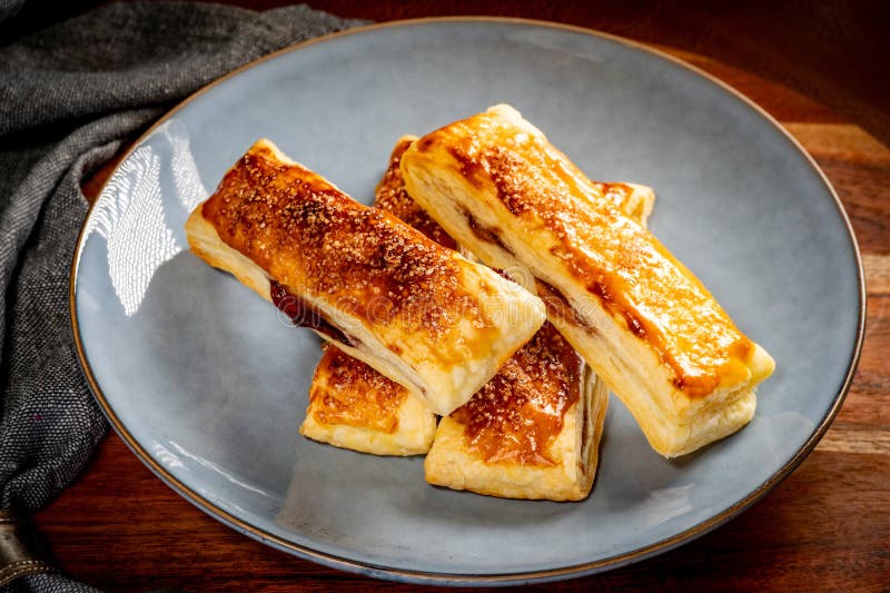 Puff Pastry Cookies with Jam Stock Photo - Image of pastry, bakery ...