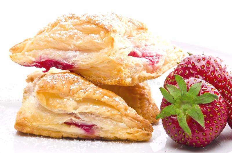 Puff Pastry Pockets with Strawberry Stock Photo - Image of green, fresh ...