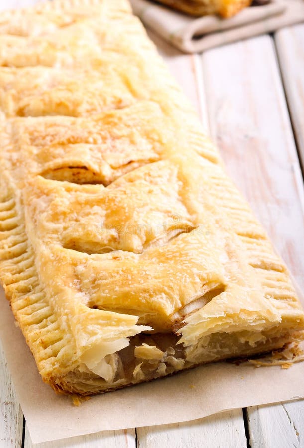 Puff pastry rectangle cake stock photo. Image of sweet - 52228100